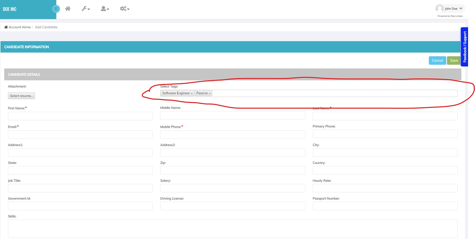 Applicant Tracking System: How to use tags with candidates | Recruiteze