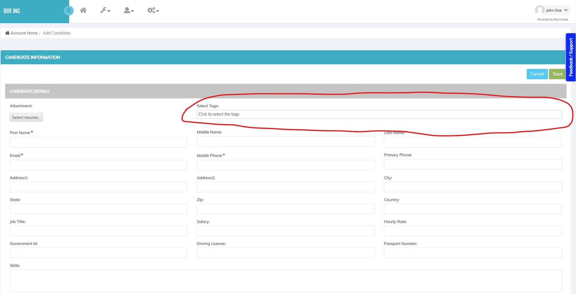 Applicant Tracking System: How to use tags with candidates | Recruiteze