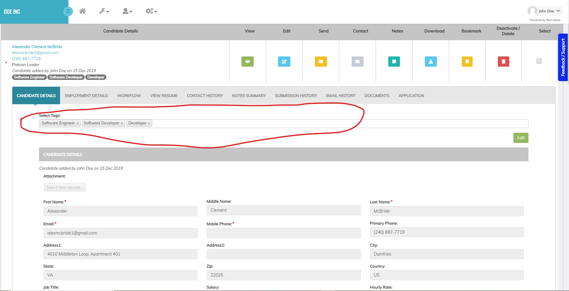 Applicant Tracking System: How to use tags with candidates | Recruiteze